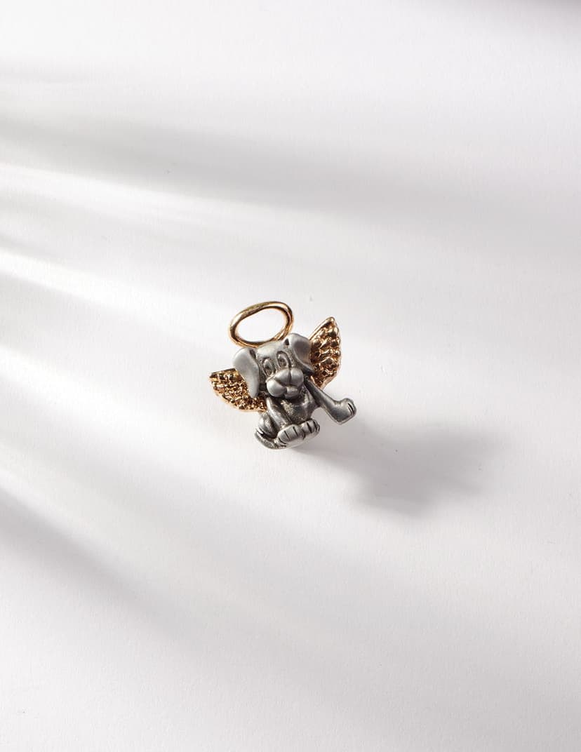 Pewter Dog Angel Tac