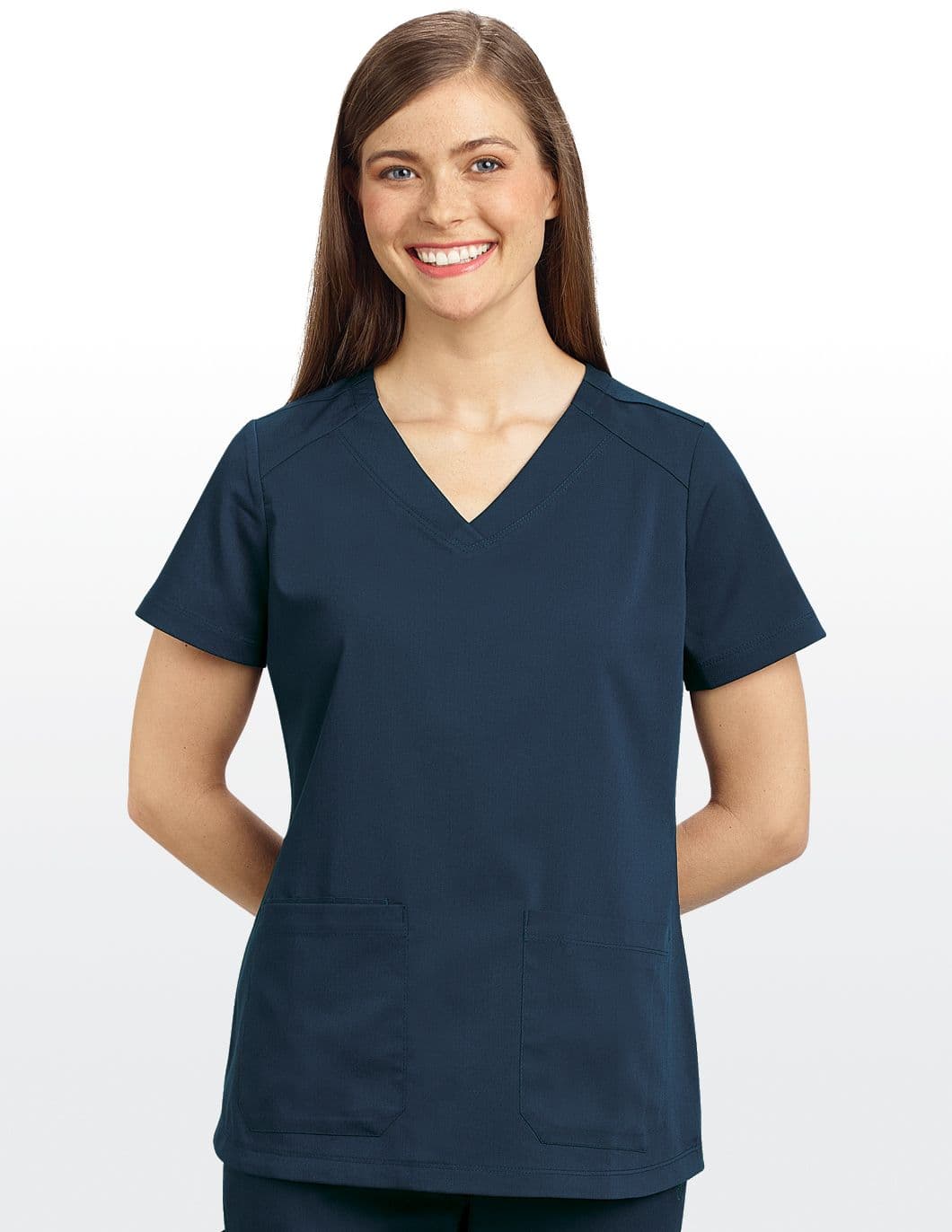Healing Hands Mandarin Collar Scrub Top