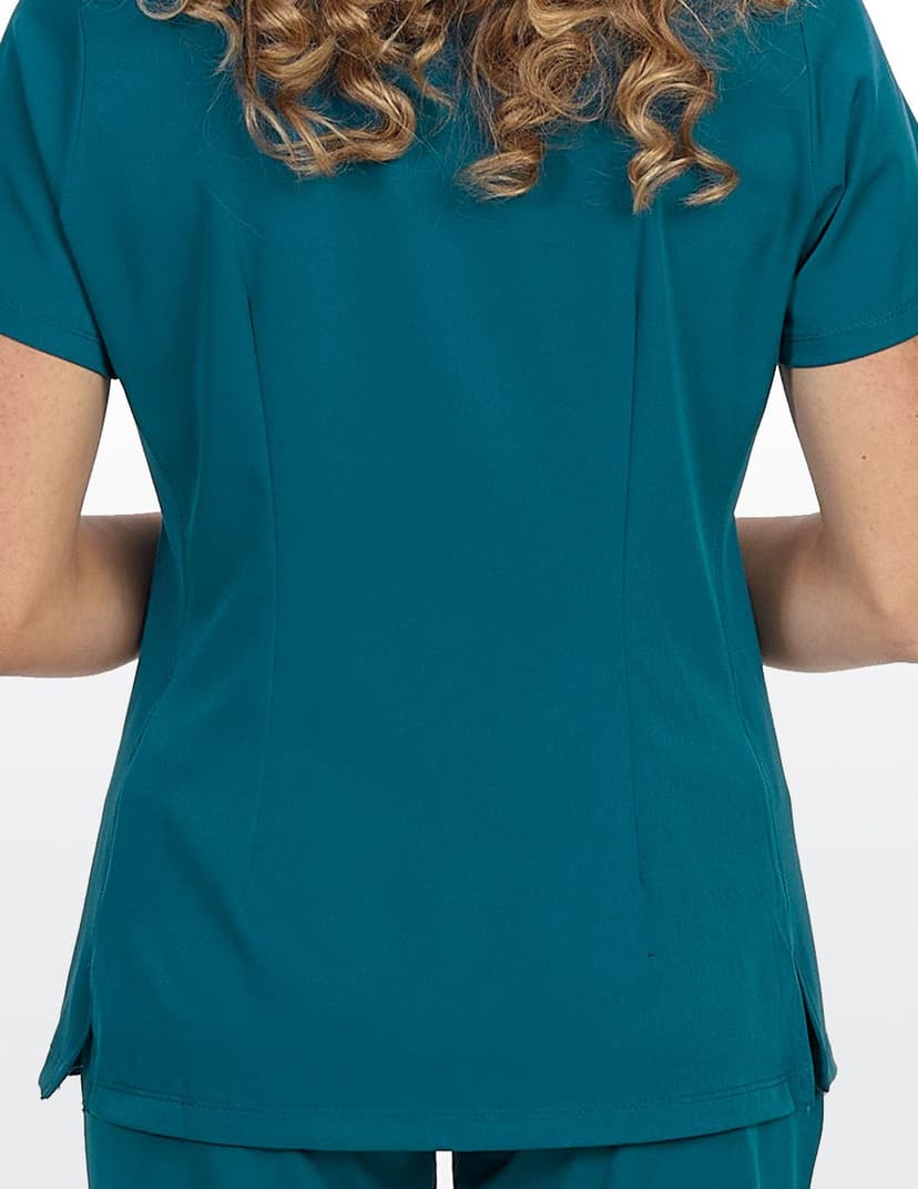 HH Works 2x2 Rib Knit V-Neck Scrub Top