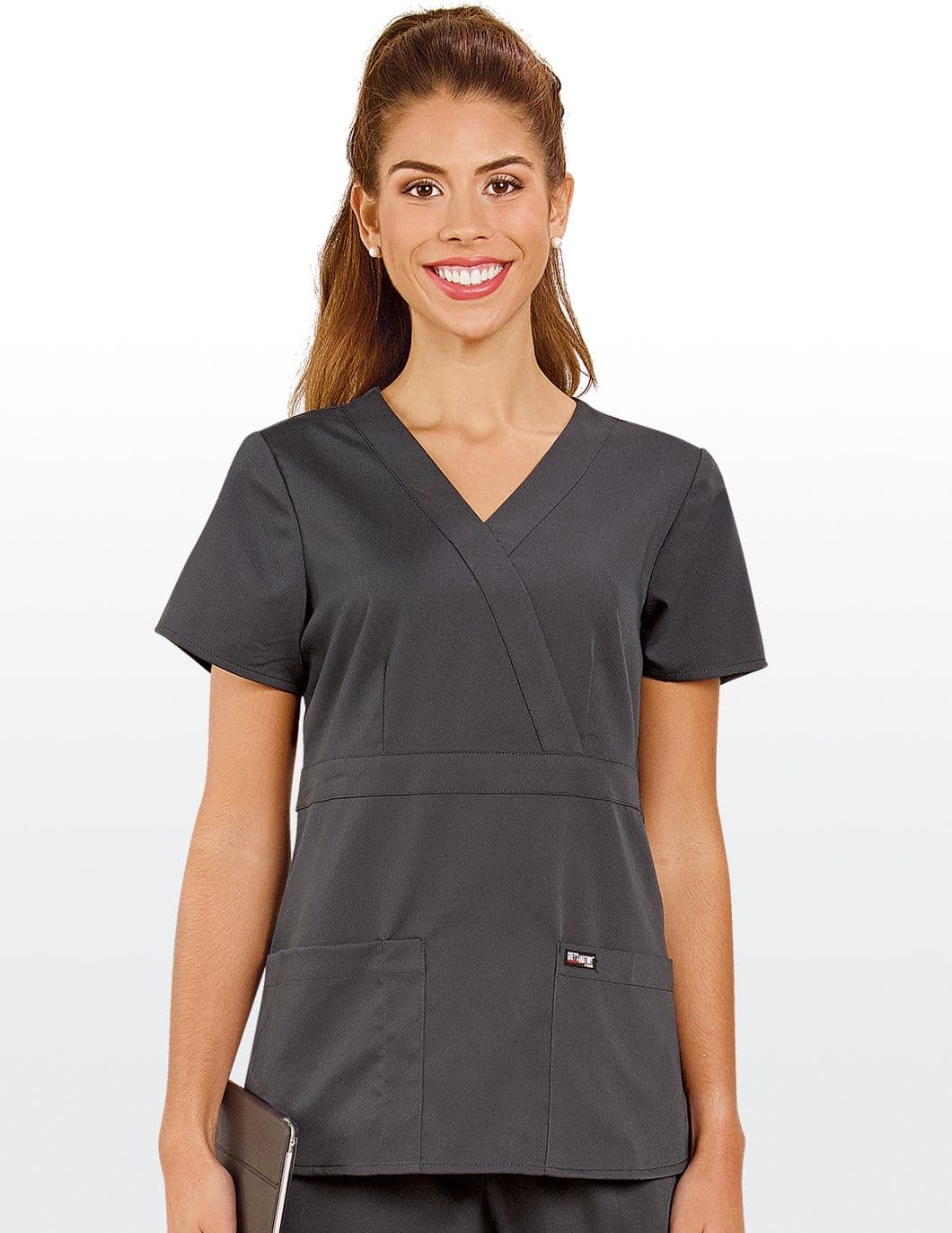 Grey's Anatomy Mock Wrap Scrub Top