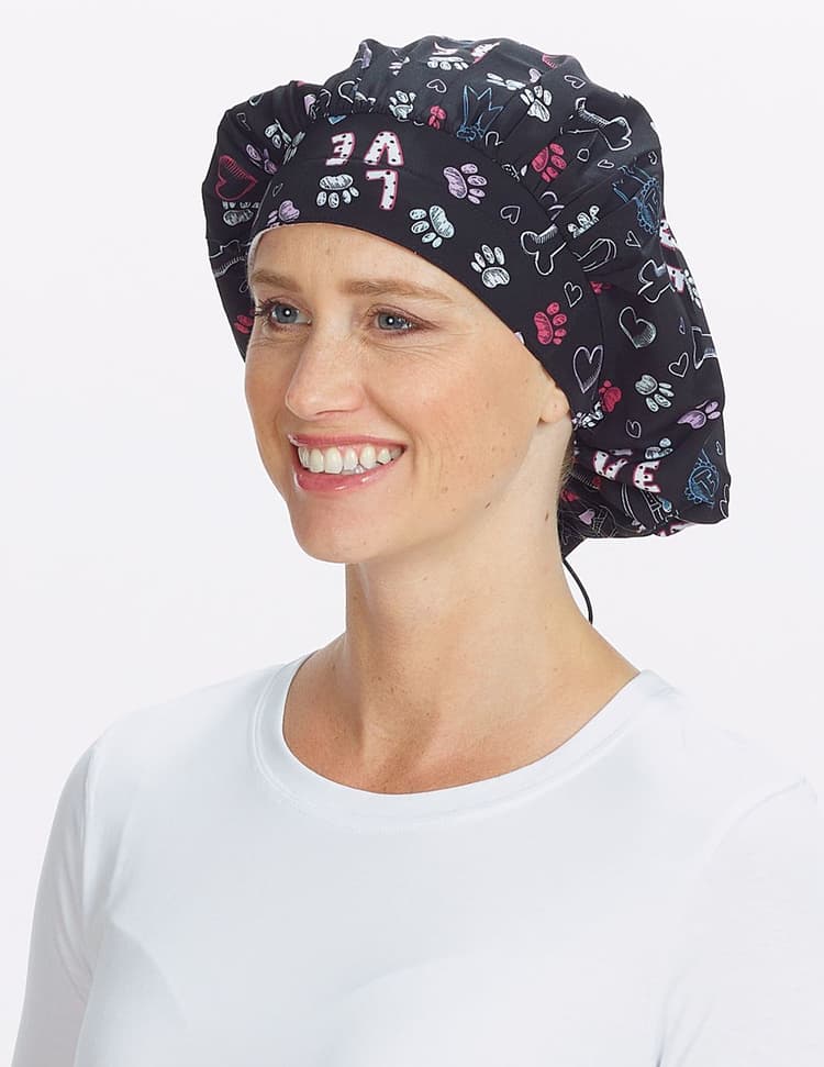 Wink Print Scrub Cap Best in Show