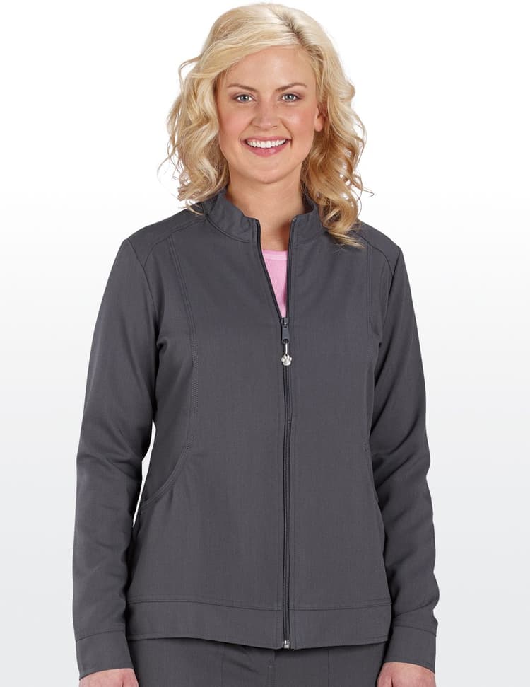 Healing Hands Stretch Warm Up Jacket With ZIPPER PULL