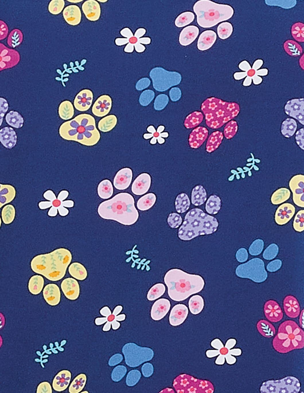 Wink Print Scrub Top Springtime Stroll