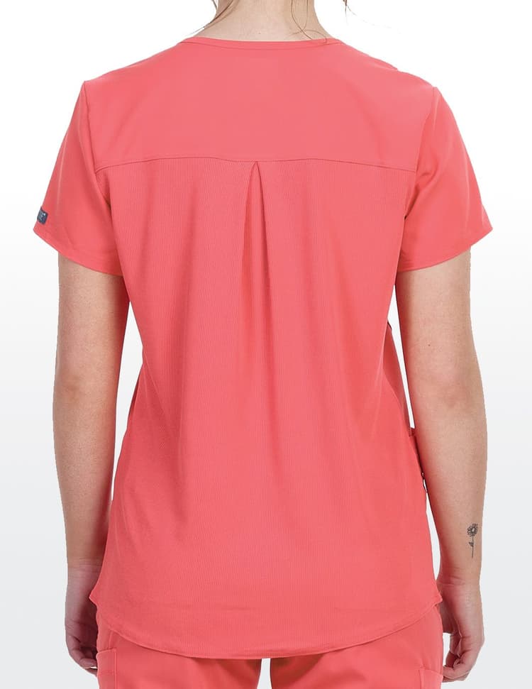Med Couture Touch Knit Back Scrub Top