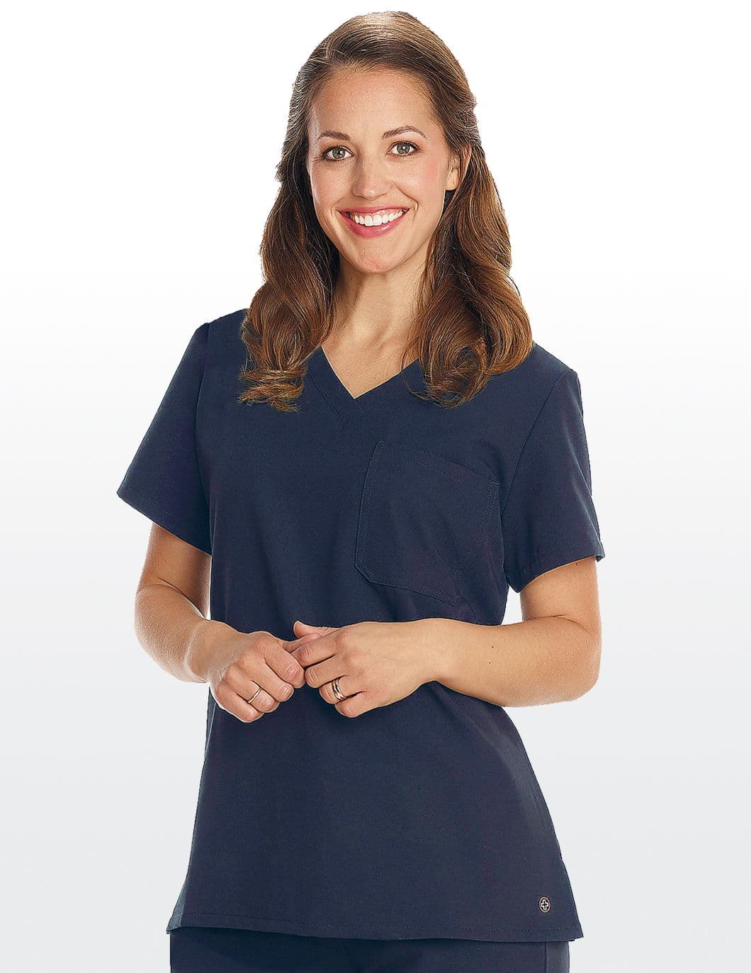 White Cross V-Tess One Pocket Scrub Top