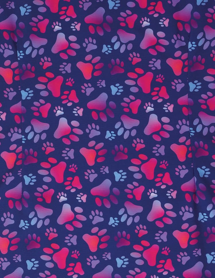 Maevn Print Scrub Top Happy Paws