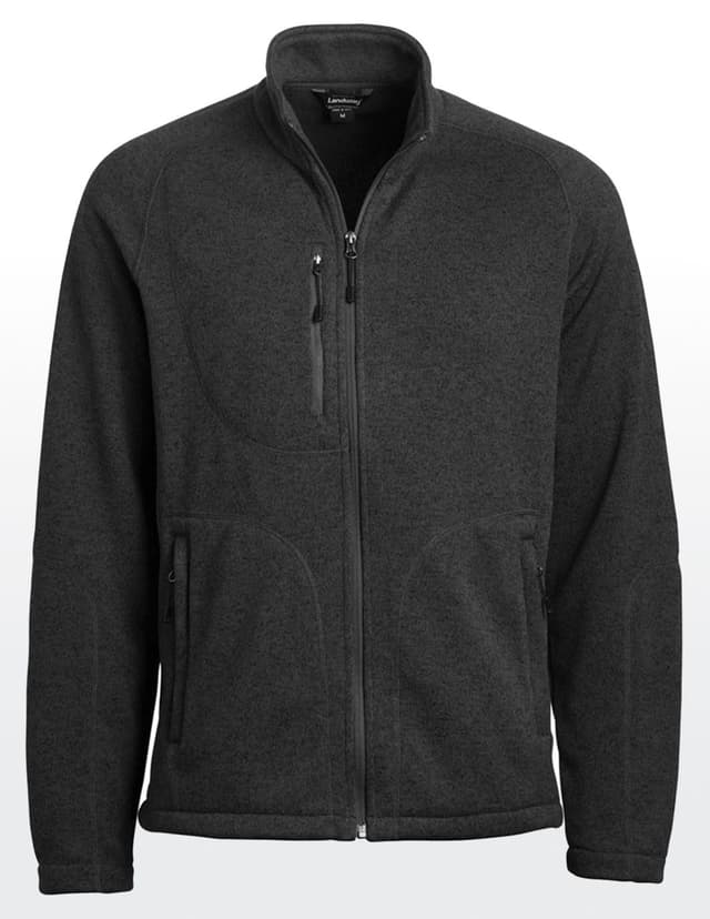 Landway Men's Sweater Knit Fleece Jacket