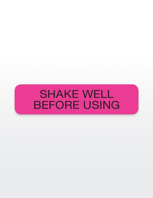 SHAKE WELL Med. Stickers